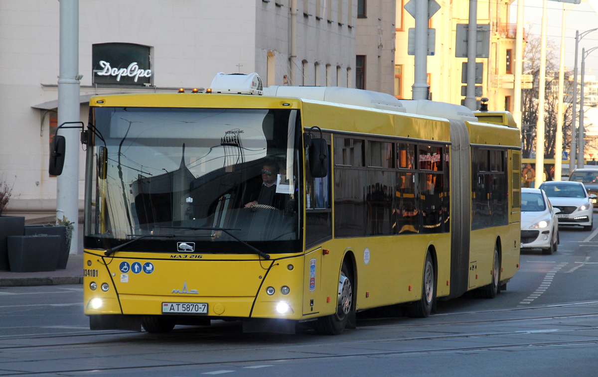 Минск, МАЗ-216.066 № 034101 — Фото — Автобусный транспорт
